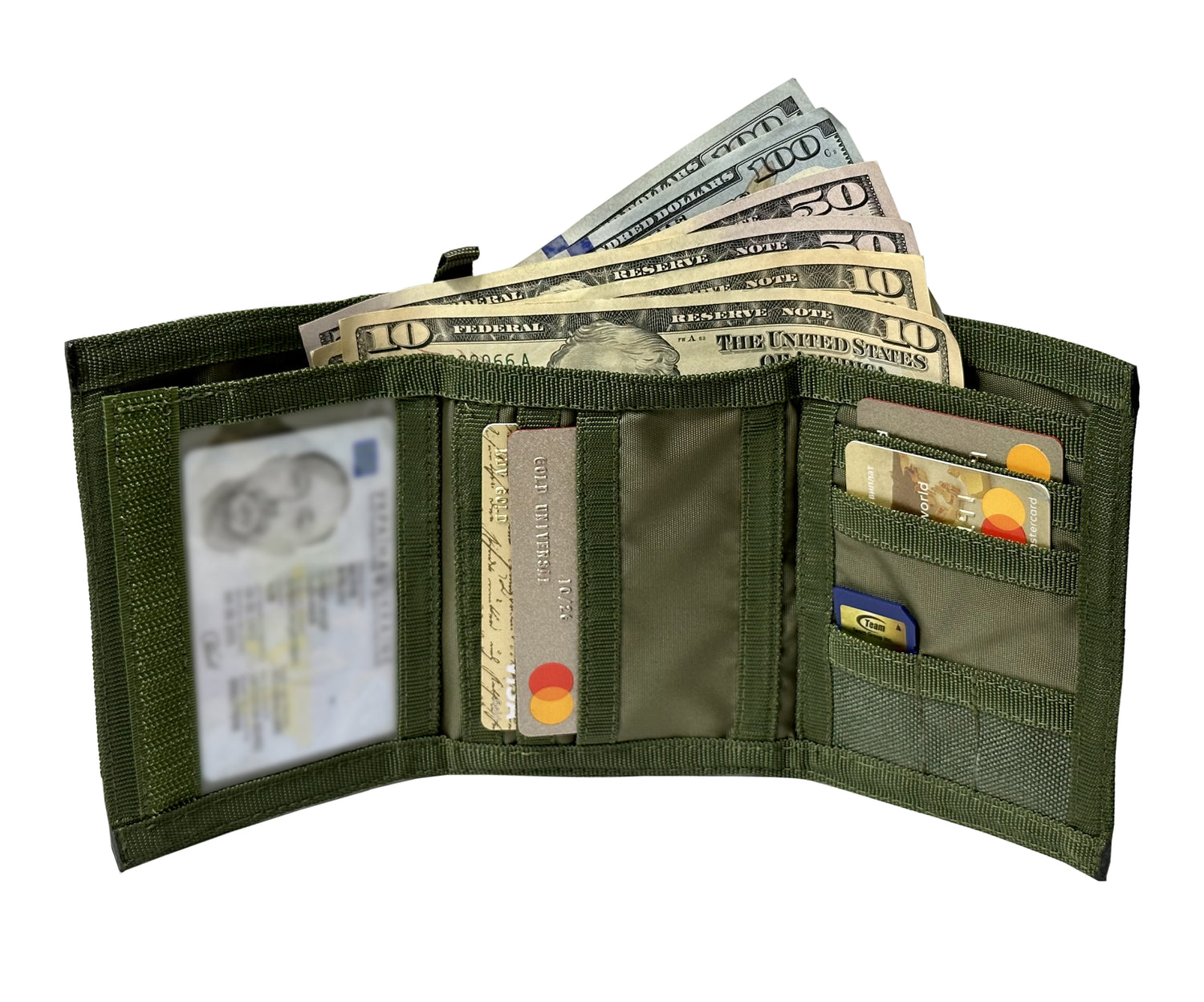 Chameleon Velcro Trifold Mens Wallet-Military Tactical Men Wallets- ID